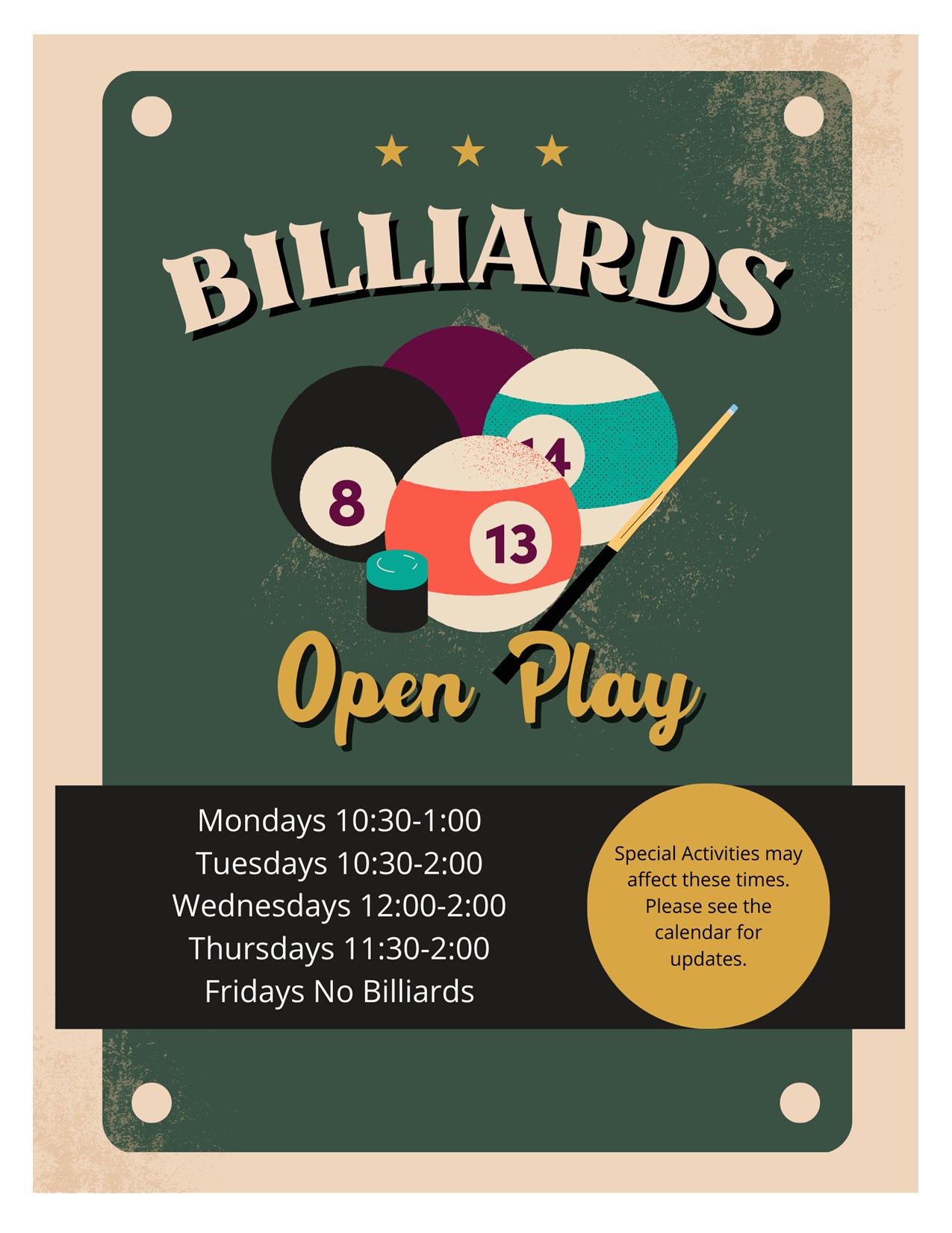 billiards flyer – Springville Senior Center